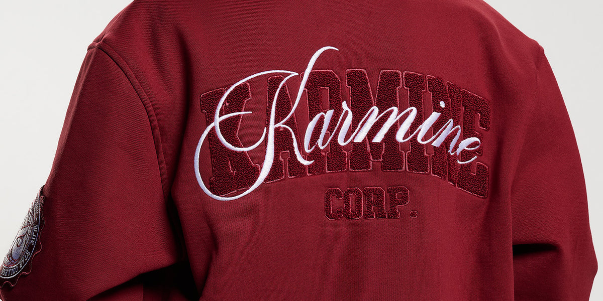 Varsity Jacket Campus Rouge • Karmine Corp